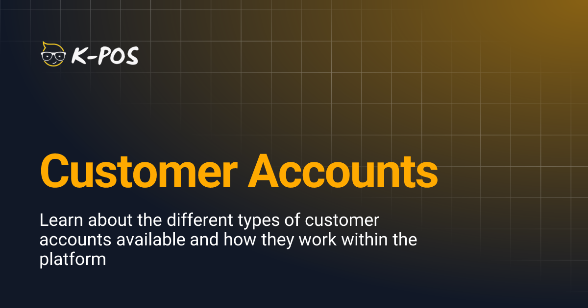Customer Accounts | K-Pos Online Ordering